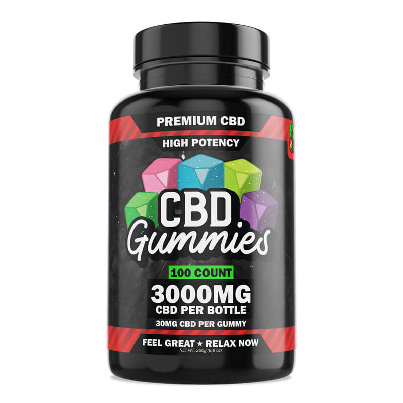 Hemp Bombs CBD Gummies 30mg 100ct 3000mg Total High Potency